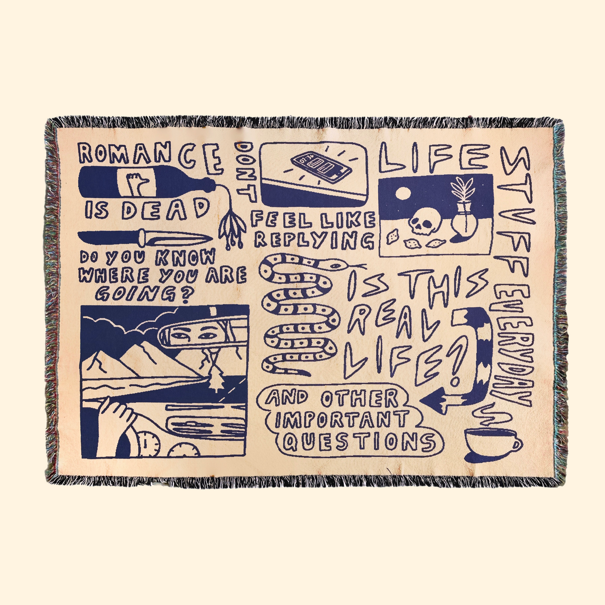 Life Stuff - Large Woven Throw – Is This Real Life?